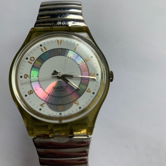 Swatch | Accessories | Vintage Swatch Watch Metal Stretch Swatch Band ...